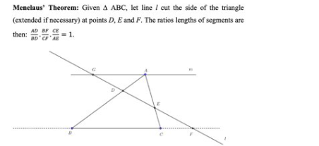 Solved Menelaus' Theorem: Given ABC, let line l cut the | Chegg.com
