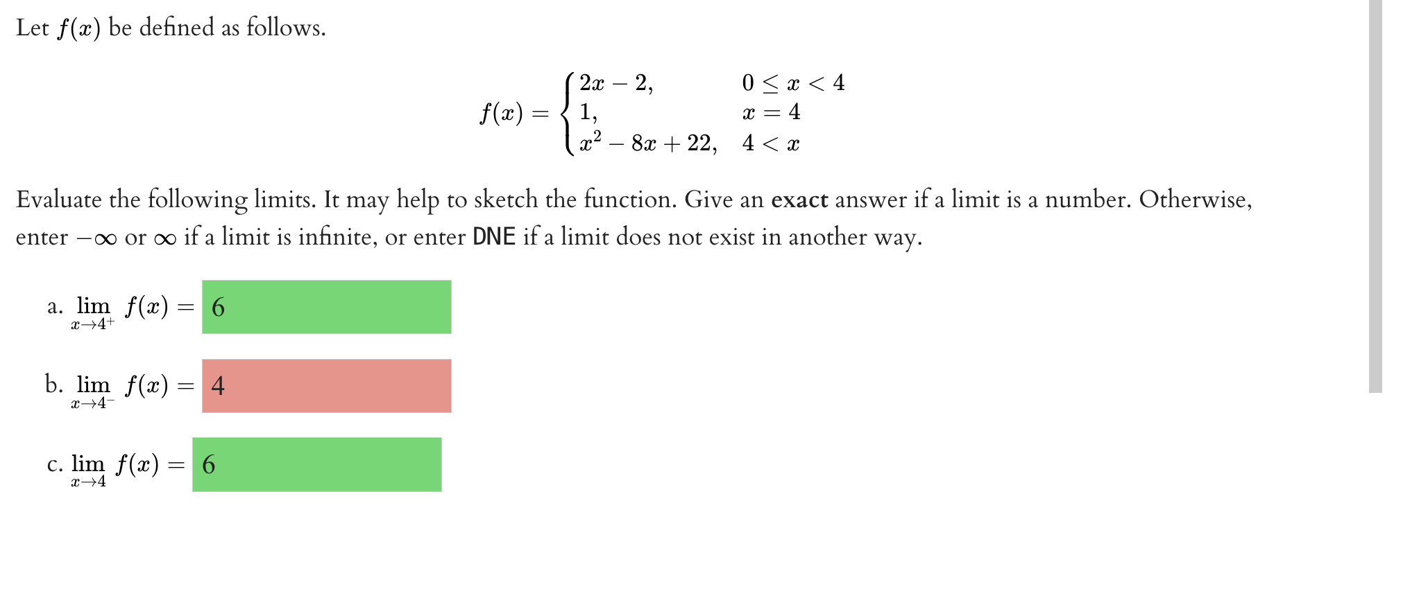 Solved Let f(x) be defined as follows. | Chegg.com