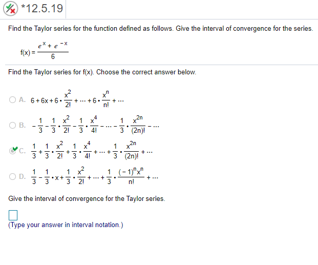 Solved Find the Taylor series for the function defined as | Chegg.com