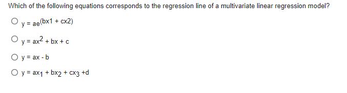 Solved Which of the following equations corresponds to the | Chegg.com