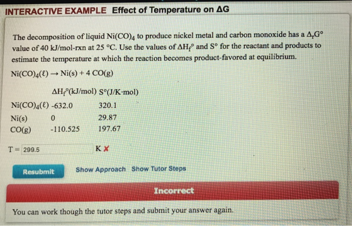 Solved INTERACTIVE EXAMPLE Calculating Kp from AG Determine | Chegg.com