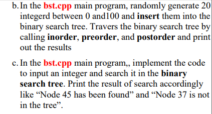 Solved III. A binary search trees containing integers is | Chegg.com