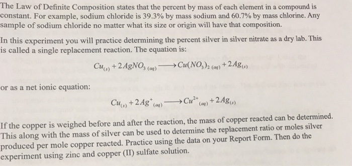 Solved The Law of Definite Composition states that the | Chegg.com