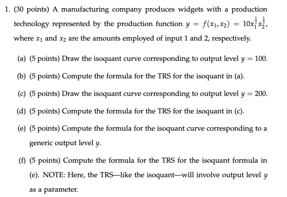 Solved manufacturing company produces widgets with a | Chegg.com