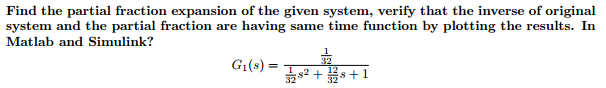 Solved Find the partial fraction expansion of the given | Chegg.com