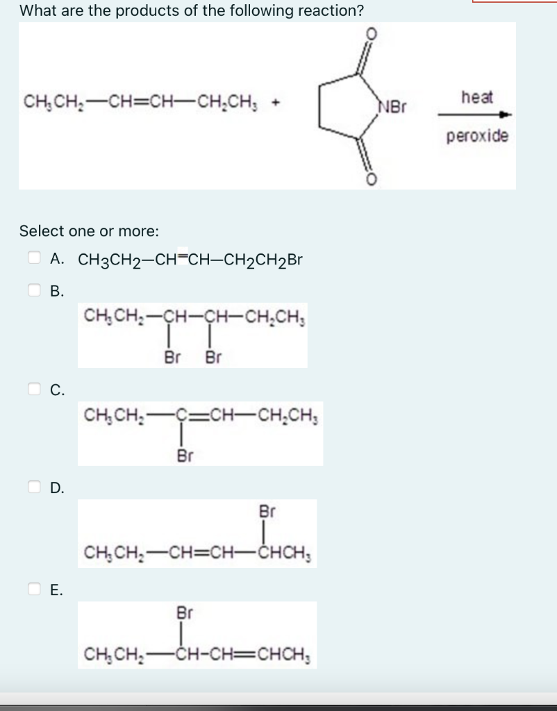 Solved What are the products of the following reaction? CH, | Chegg.com