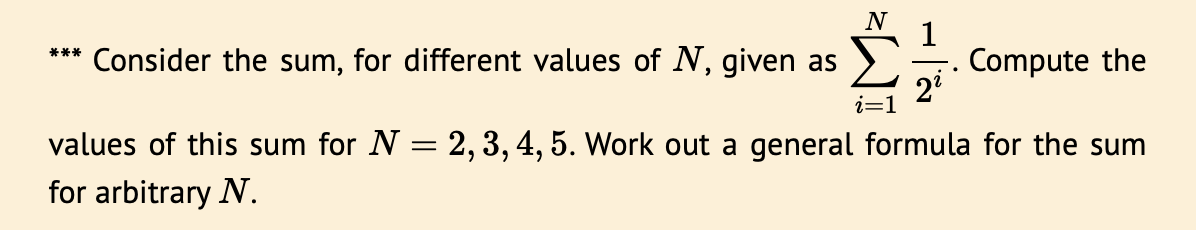 Solved ?****** ﻿Consider the sum, for different values of N, | Chegg.com