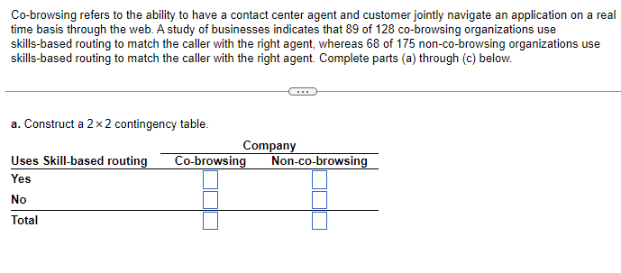 Solved Co-browsing refers to the ability to have a contact | Chegg.com