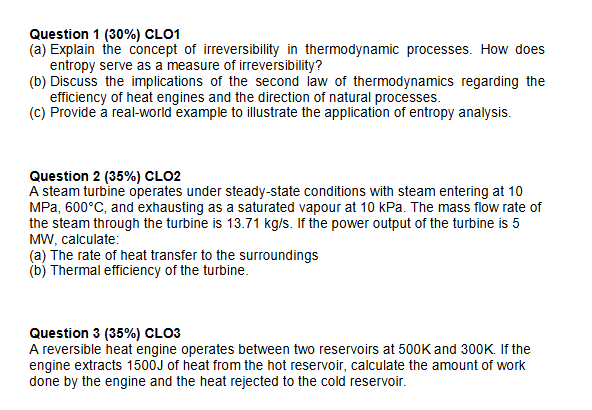 Solved Question 1 (30\%) ﻿CLO1(a) ﻿Explain the concept of | Chegg.com