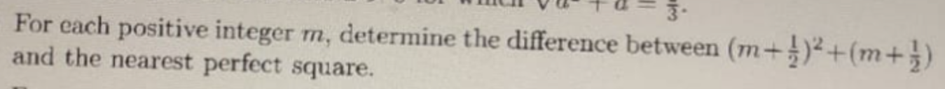 Solved For each positive integer m, determine the difference | Chegg.com