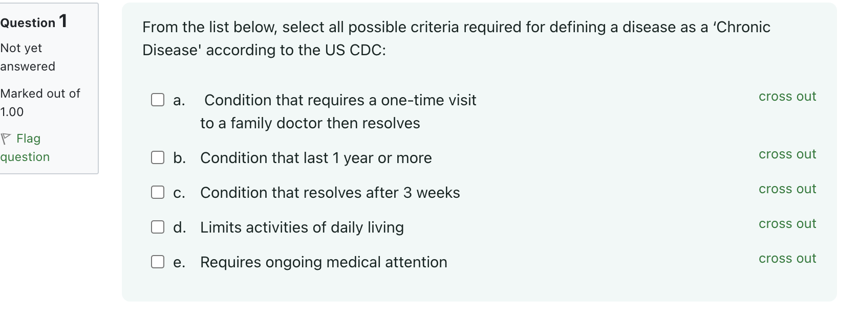Solved From the list below, select all possible criteria | Chegg.com