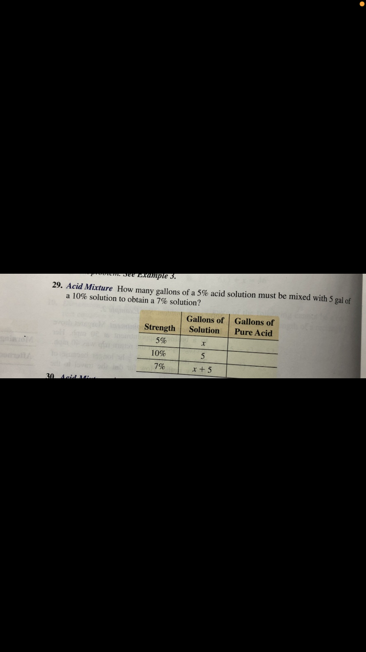 Solved и ее Example 3. 29. Acid Mixture How many gallons of | Chegg.com