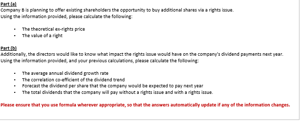 Solved Part (a) Company B is planning to offer existing | Chegg.com