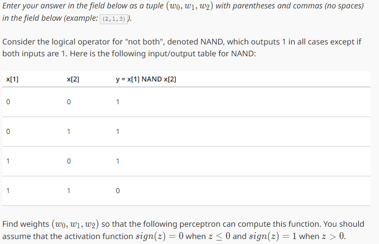 Solved Enter your answer in the field below as a tuple \\( | Chegg.com