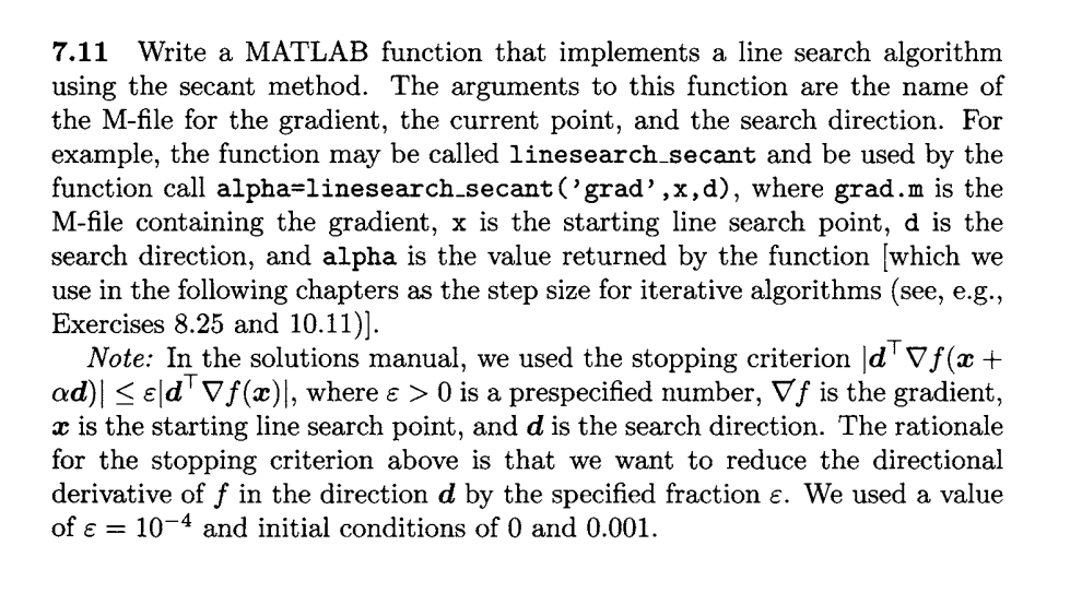 Solved 7.11 Write a MATLAB function that implements a line | Chegg.com