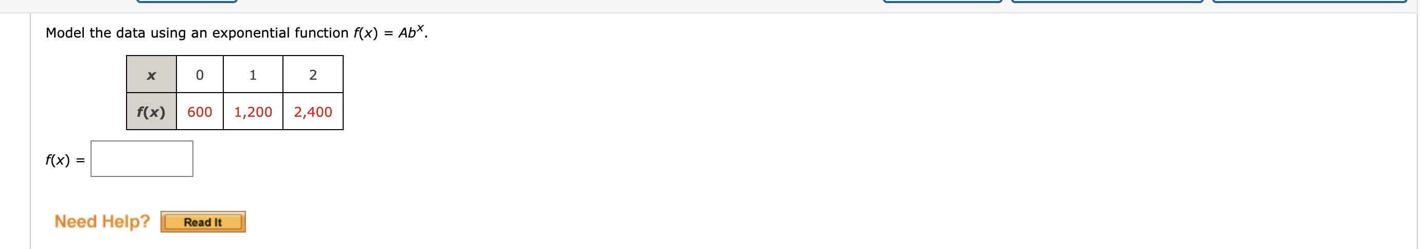 Solved Model the data using an exponential function | Chegg.com