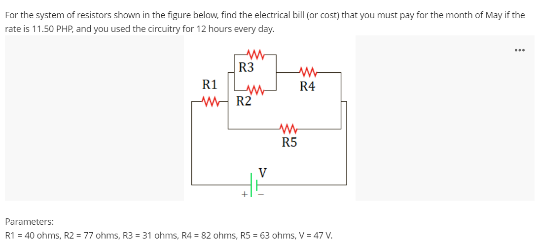 Solved For the system of resistors shown in the figure | Chegg.com