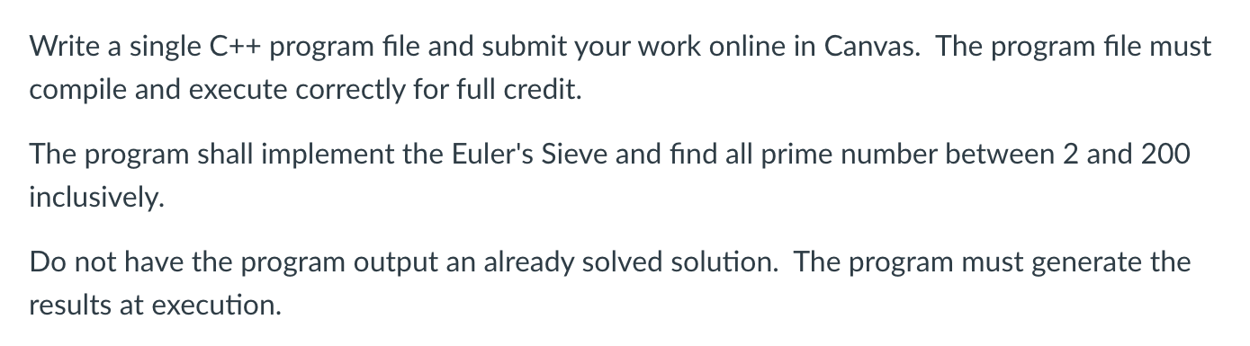Solved Write a single C++ program file and submit your work | Chegg.com