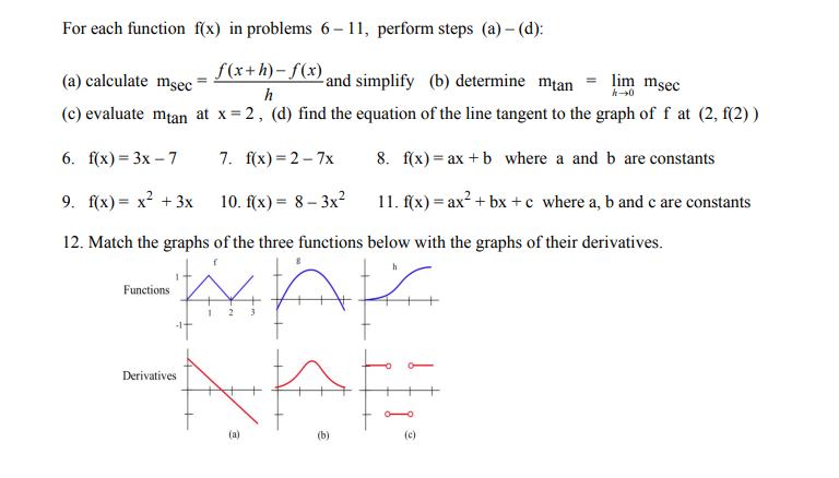Solved For each function f(x) in problems 6−11, perform | Chegg.com