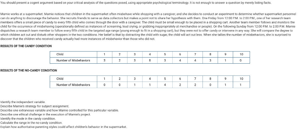 Solved You should present a cogent argument based on your | Chegg.com