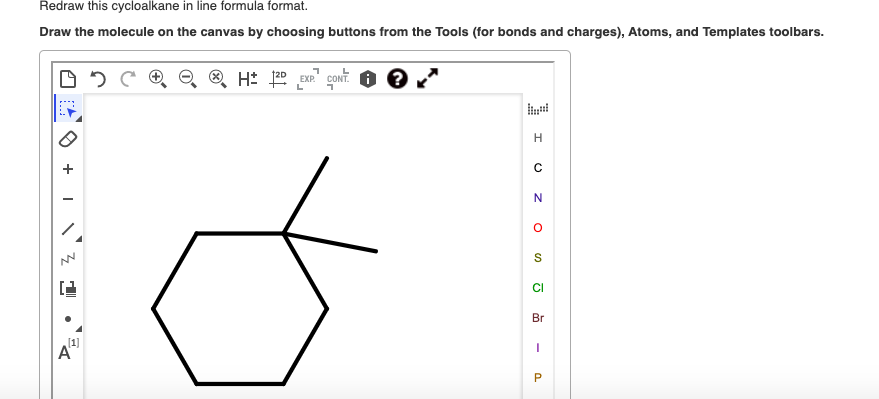 Solved Redraw this cycloalkane in line formula format. Draw | Chegg.com