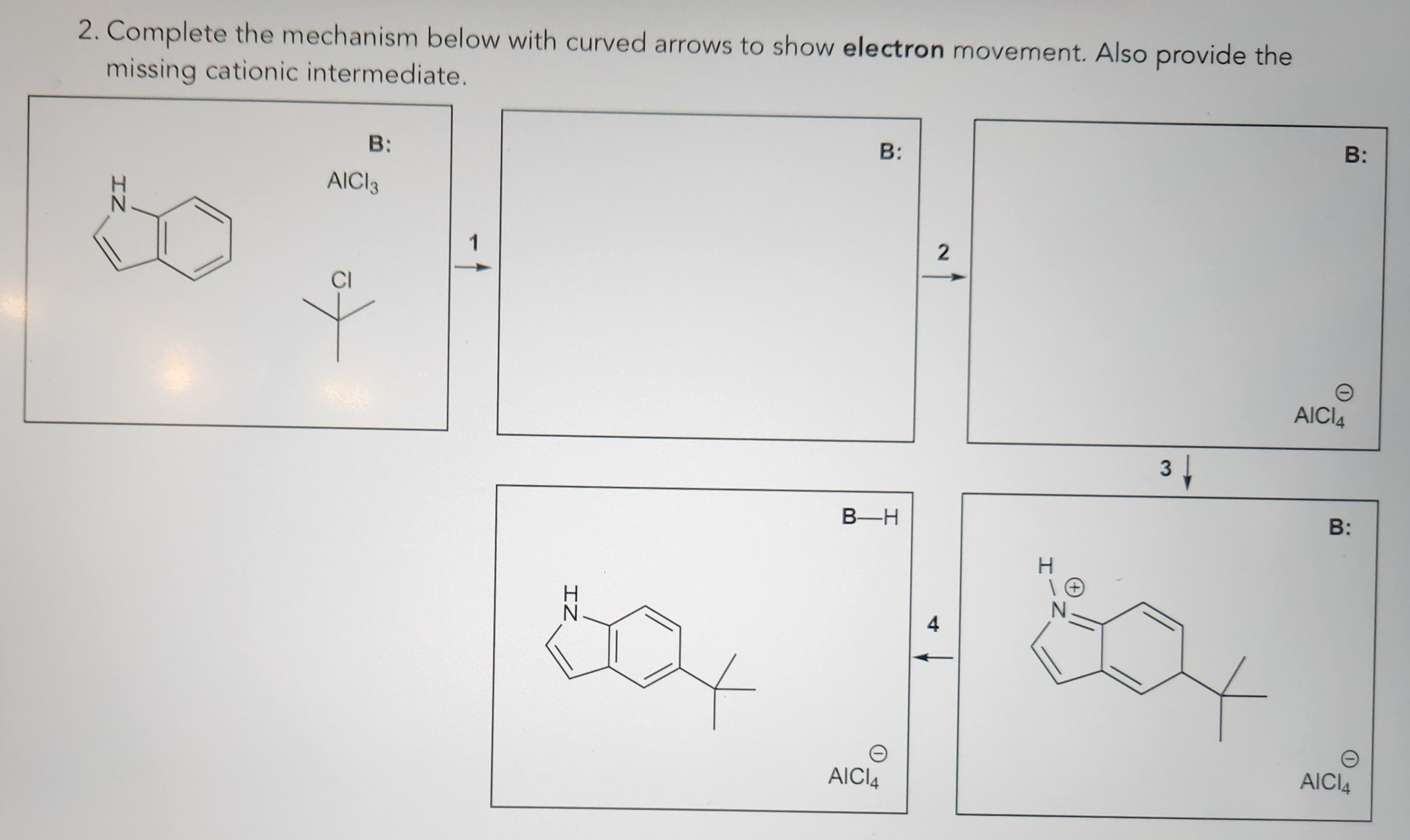Solved Complete the mechanism below with curved arrows to | Chegg.com