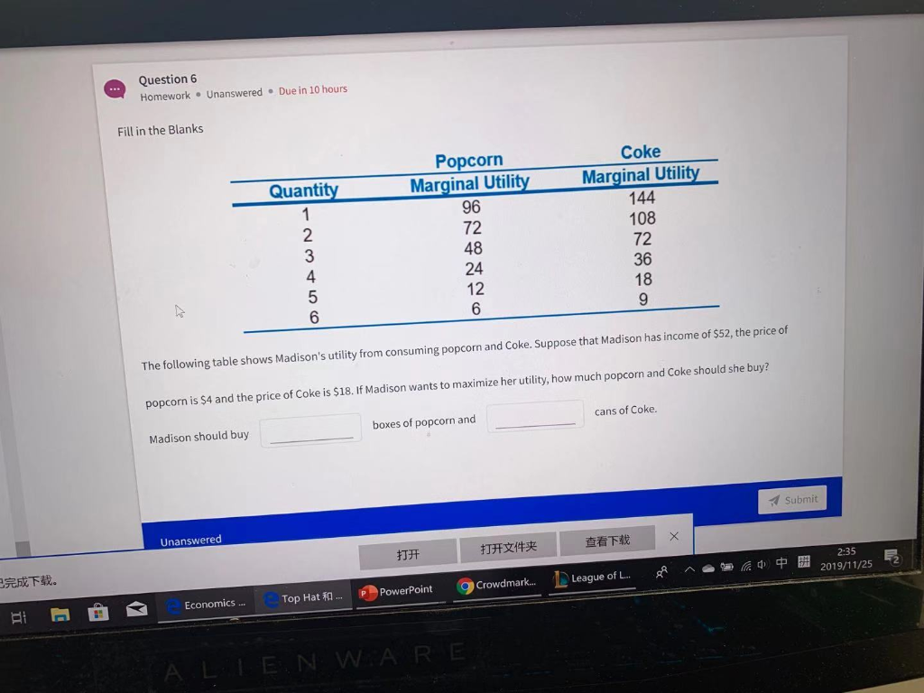 Solved Question 6 Homework. Unanswered. Due in 10 hours Fill | Chegg.com