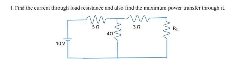 Solved Find the current through load resistance and also | Chegg.com