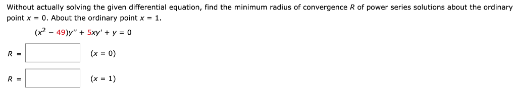 Solved Without actually solving the given differential | Chegg.com