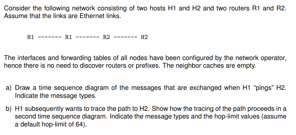 Solved Consider The Following Network Consisting Of Two