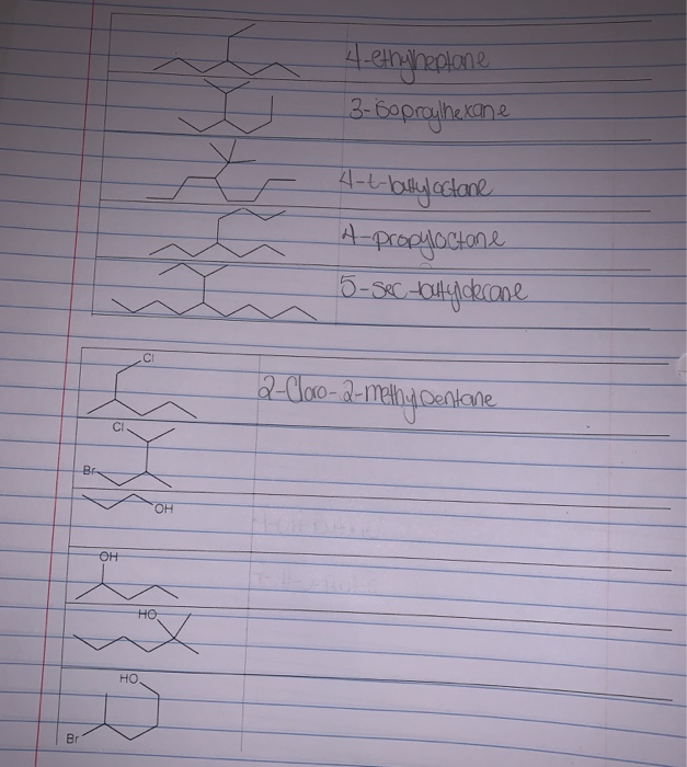 Solved Part B: The line formula for a branched alkane is | Chegg.com