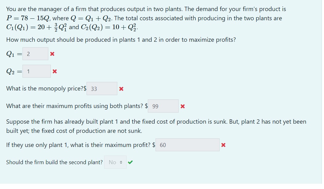 You are the manager of a firm that produces output in | Chegg.com