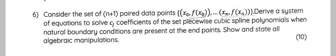 Solved Consider the set of (n+1) paired data points | Chegg.com