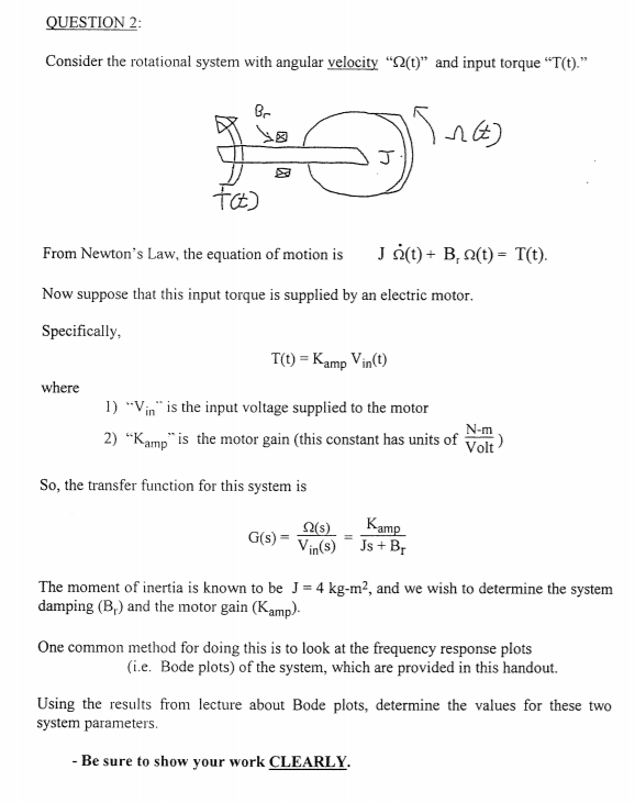 Solved Consider the rotational system with angular velocity | Chegg.com