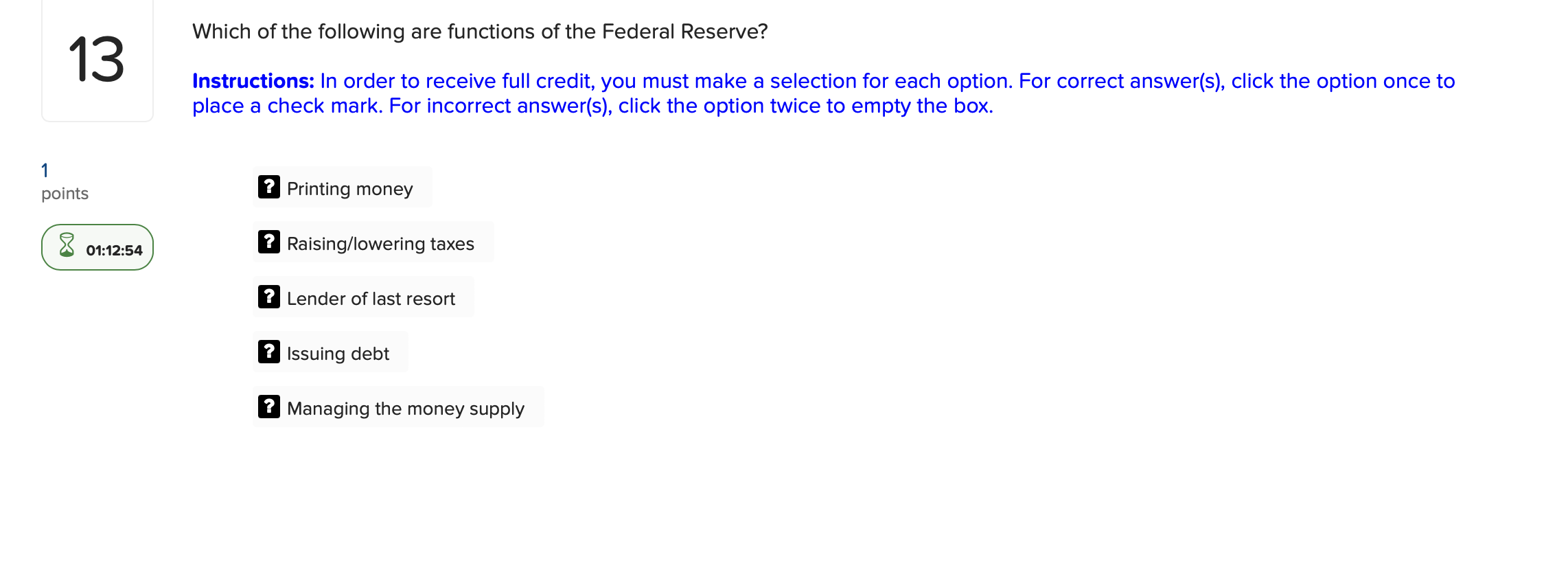 Solved Which of the following are functions of the Federal | Chegg.com