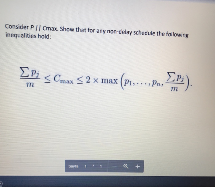 Solved Consider P I Cmax. Show that for any non-delay | Chegg.com