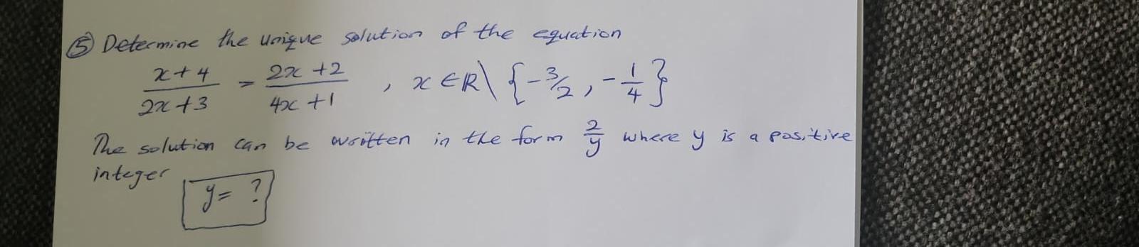 Solved (5) Determine the unique solution of the equation | Chegg.com