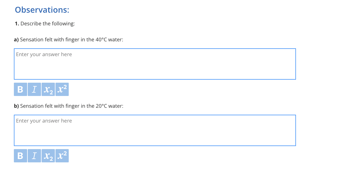 Solved Experiment B1: Thermal Illusions Specific objective: | Chegg.com
