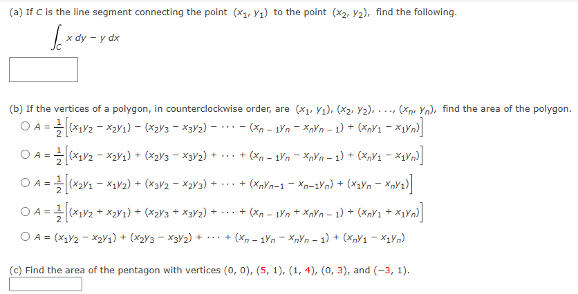 Solved (a) ﻿If C ﻿is the line segment connecting the point | Chegg.com