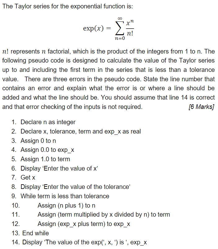 Exponential Taylor Series _ Série De Taylor Exponentielle – BMOG