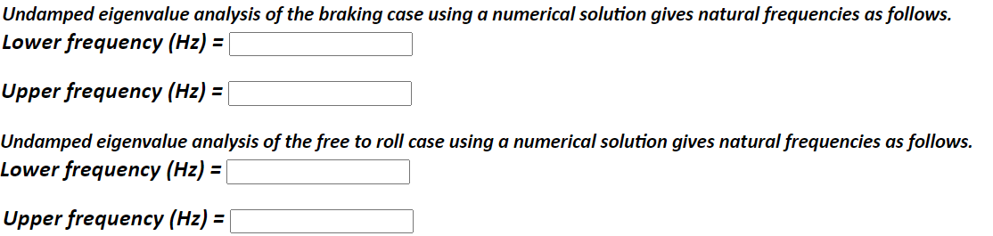 Undamped natural frequencies. G c of m e a h UR E E B | Chegg.com