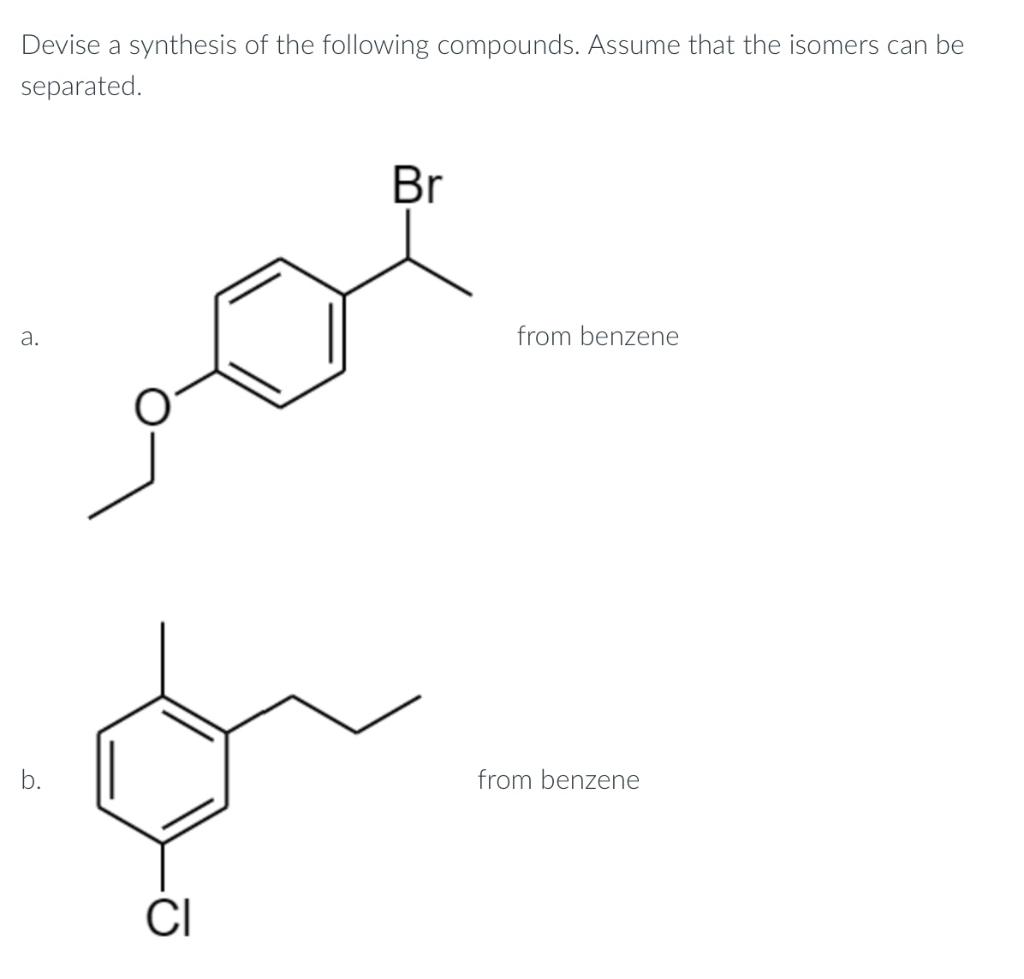Solved Devise a synthesis of the following compounds. Assume | Chegg.com