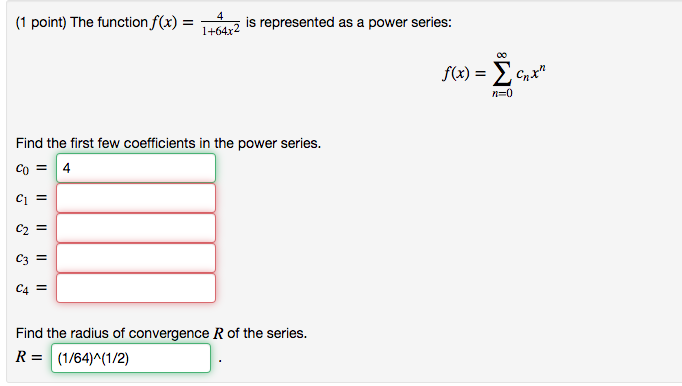 Solved (1 point) The function f(x)-+6 point) The function | Chegg.com