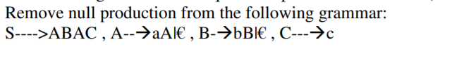 Solved Remove null production from the following grammar: | Chegg.com