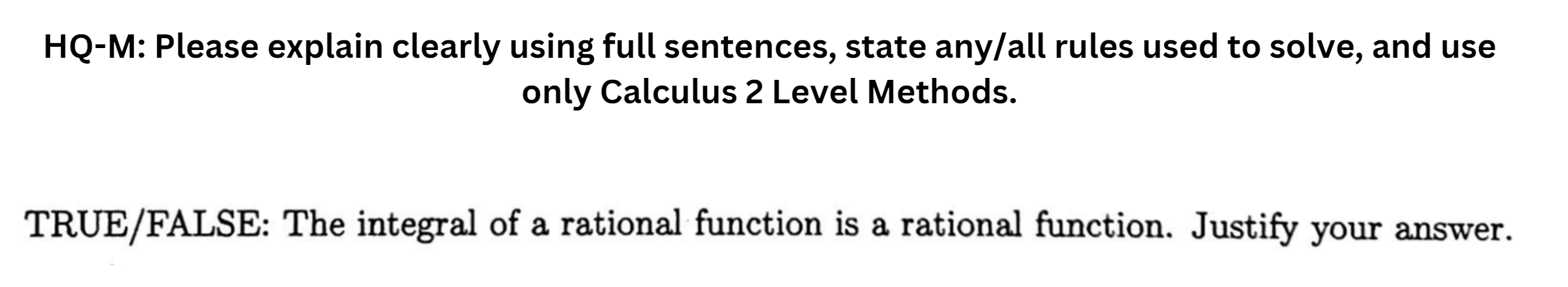 Solved HQ-M: Please explain clearly using full sentences, | Chegg.com