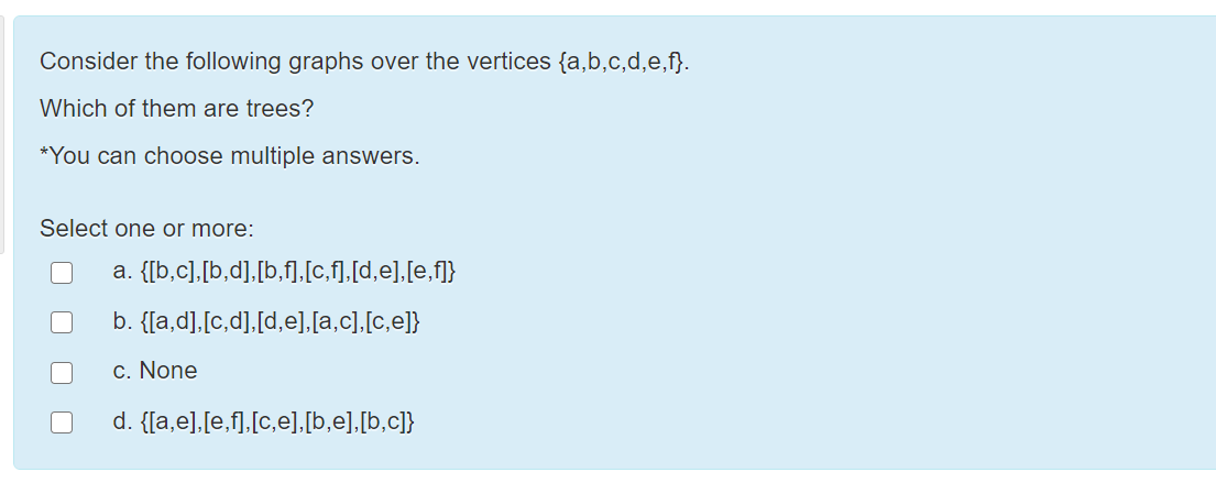 Solved Consider the following graphs over the vertices | Chegg.com