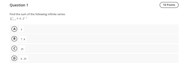 Solved Find the sum of the following infinite series: \\[ | Chegg.com