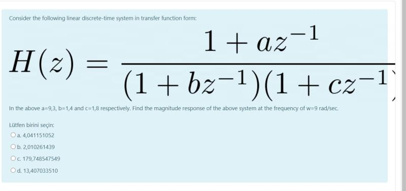 Solved Consider the following linear discrete-time system in | Chegg.com