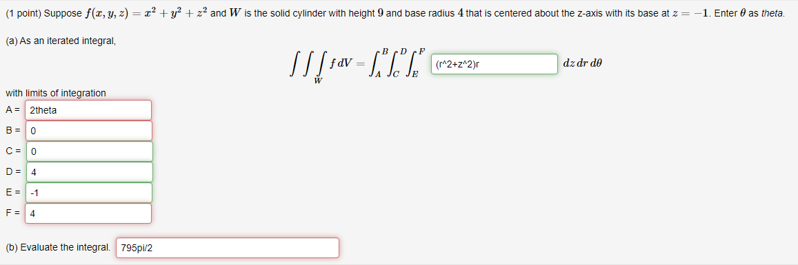 Solved 1 Point Suppose F X Y Z X2 Y2 Z2 And W Is The
