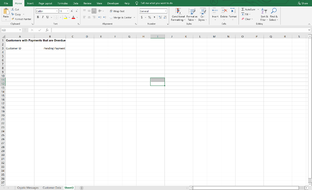Solved 20. The file Customer Accounts.xlsx contains account | Chegg.com